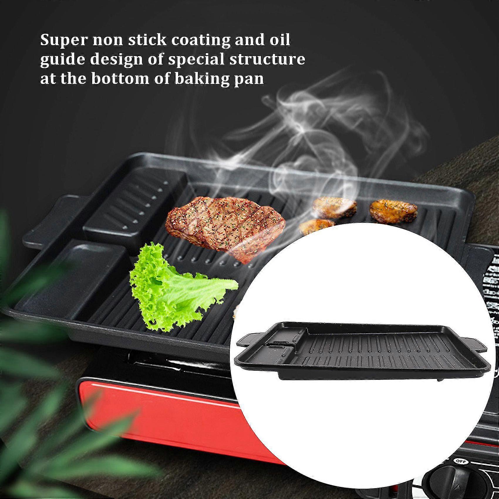 Portable Korean Bbq Grill Pan Non-stick Grill Plate Butane Gas Stove ...