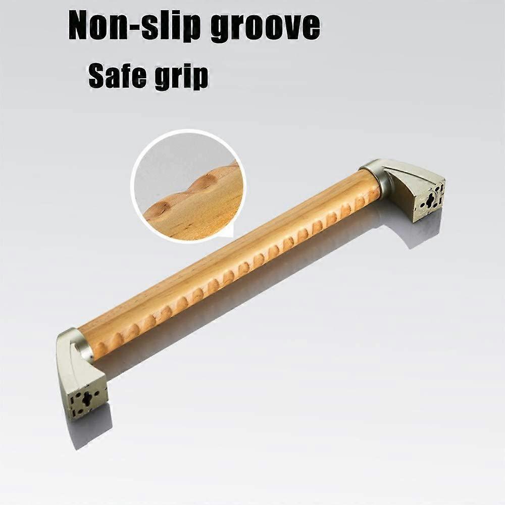 Wooden Bathroom Grab Bar, Shower Bathtub Handle for Disabled and ...
