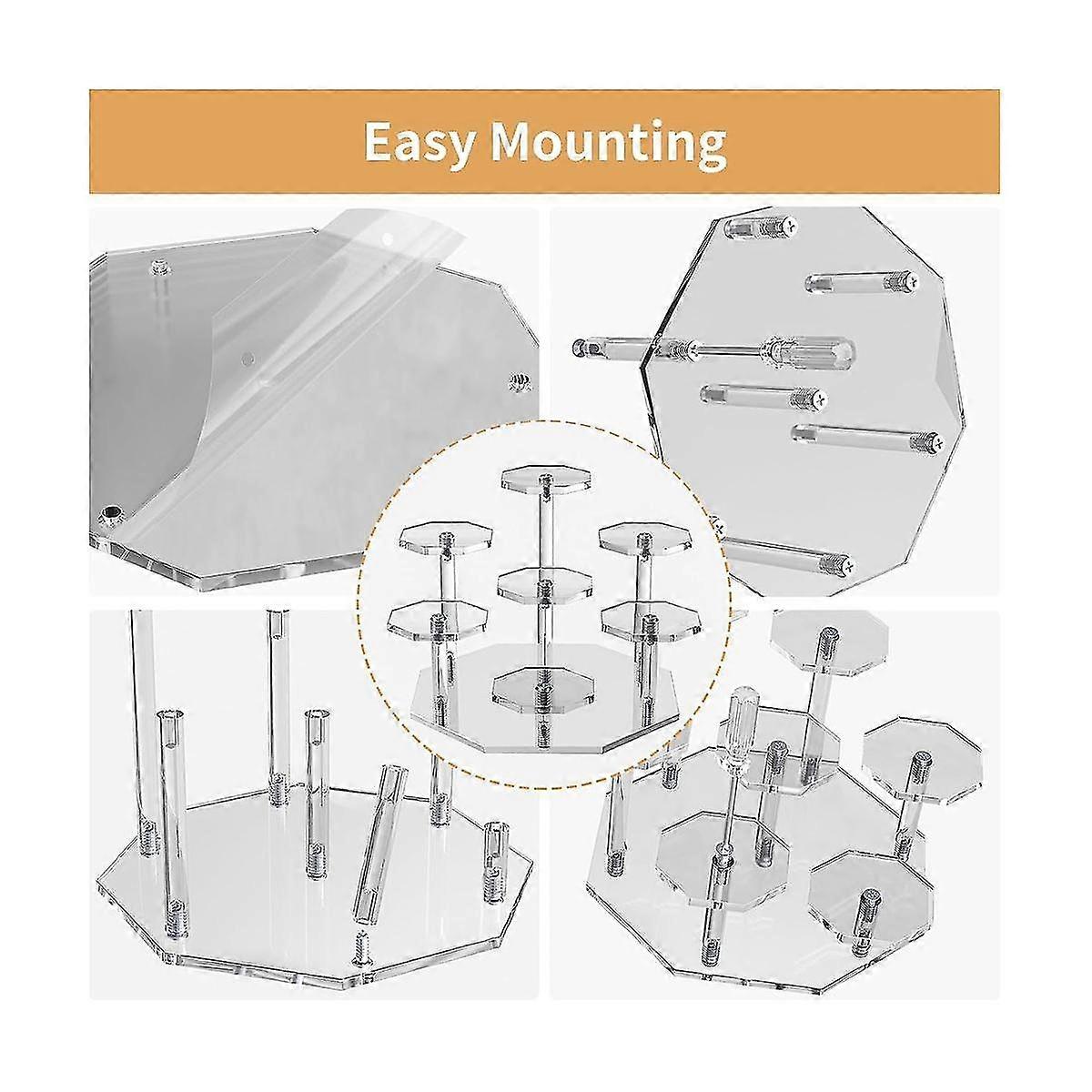 Acrylic Risers Display Stand,7tier Perfume Organizer And Cupcake Stand ...