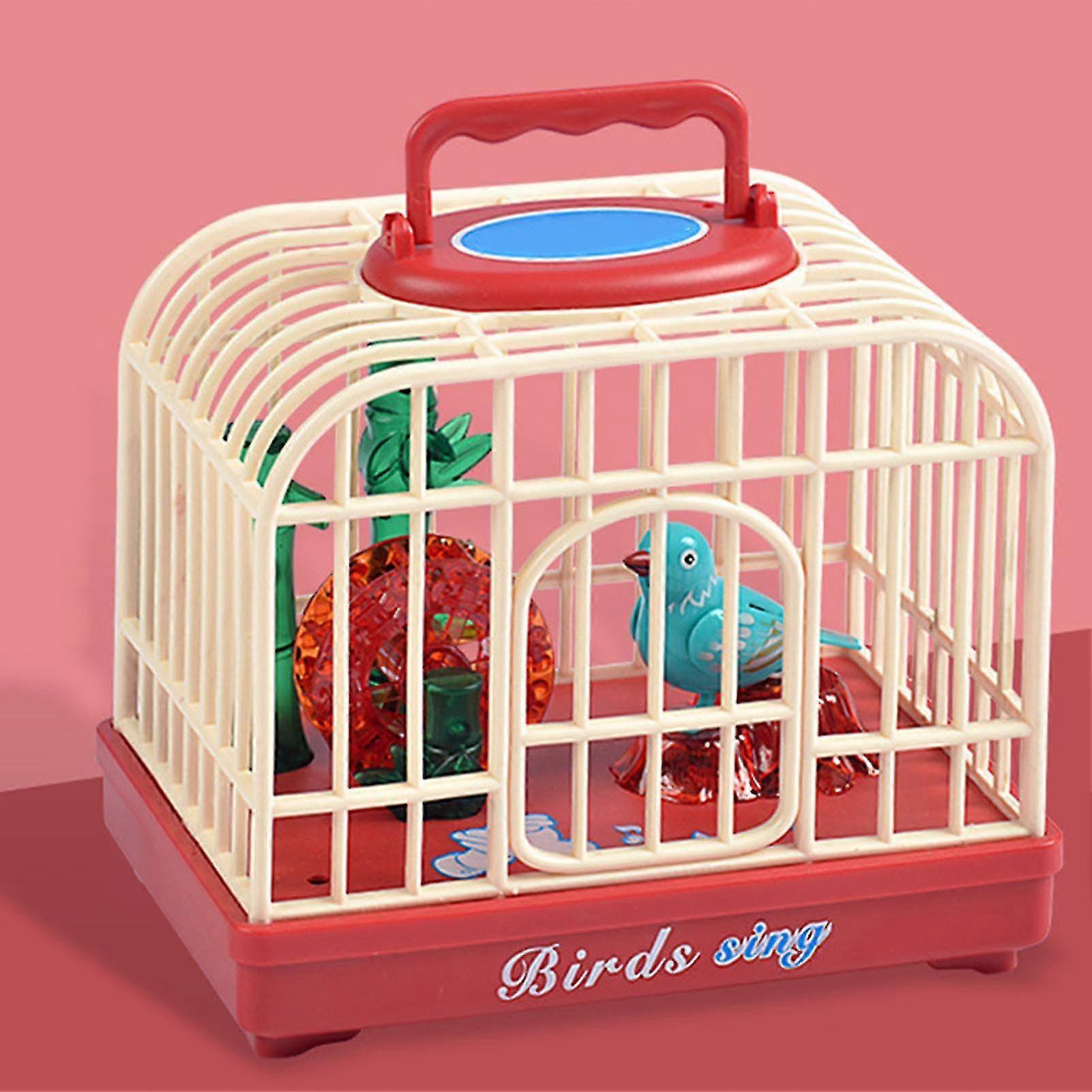Voice Sensor Control Bird Cage Toy With Sound Light Electric Pets Toy ...