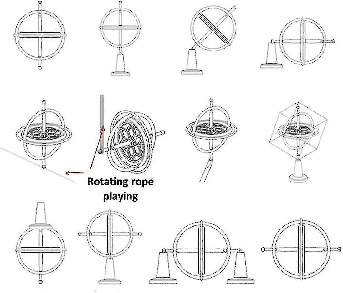 Anti-gravity Gyroscope Metal Mechanical Gyro Physics, Good Gift Toy ...