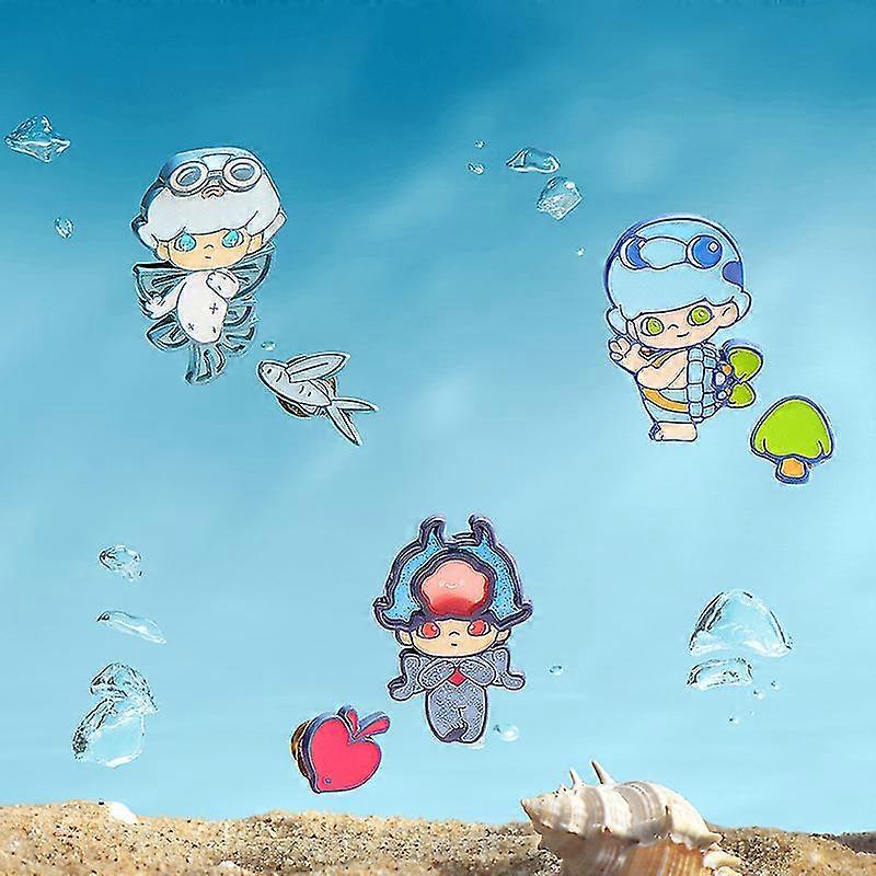 Pop Mart Whole Box Dimoo Aquarium Series Badge Blind Box Collectible C ...