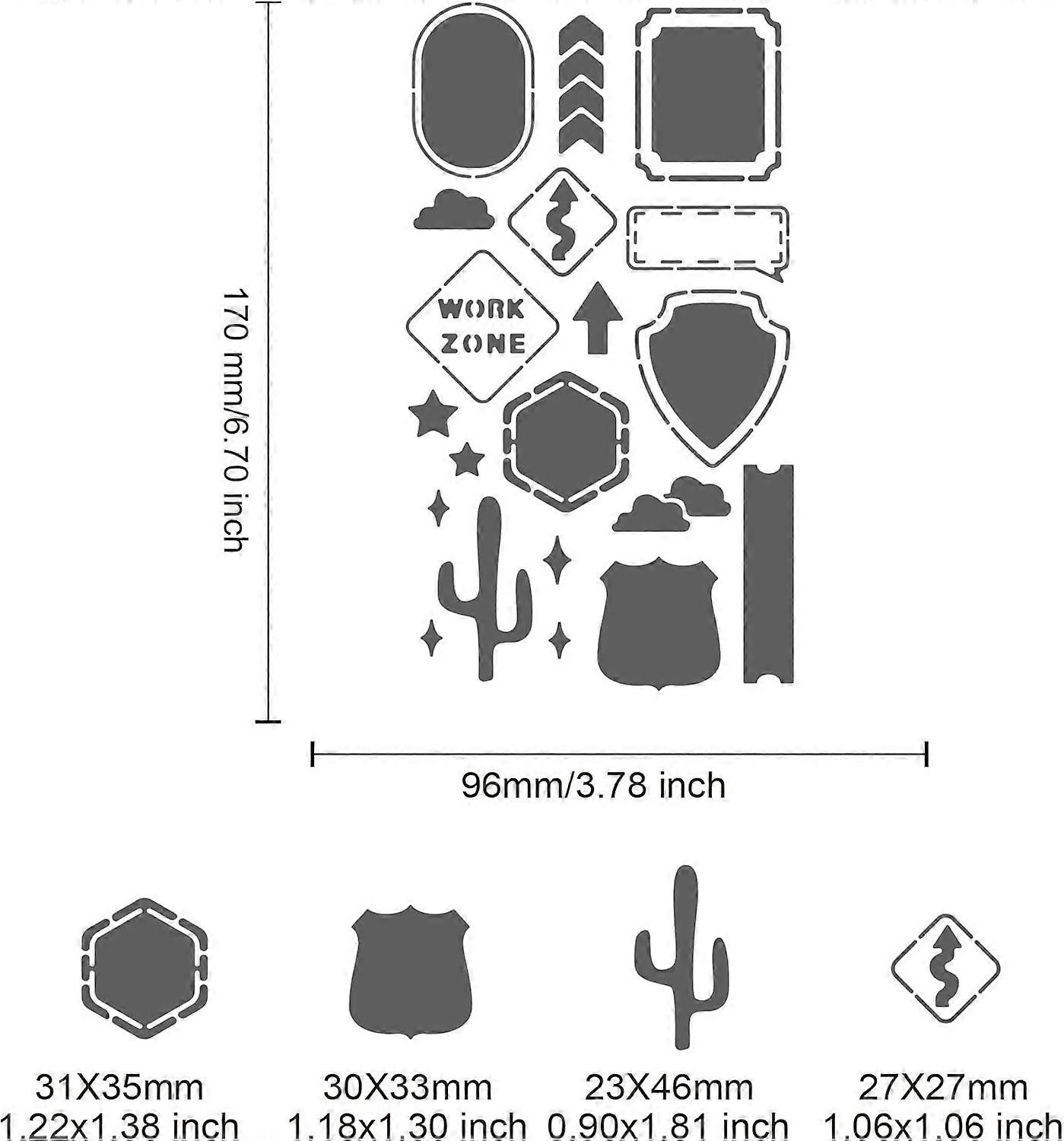 Road Sign Stencils 7x4 Inch Warning Sign Stencils Painting Template ...