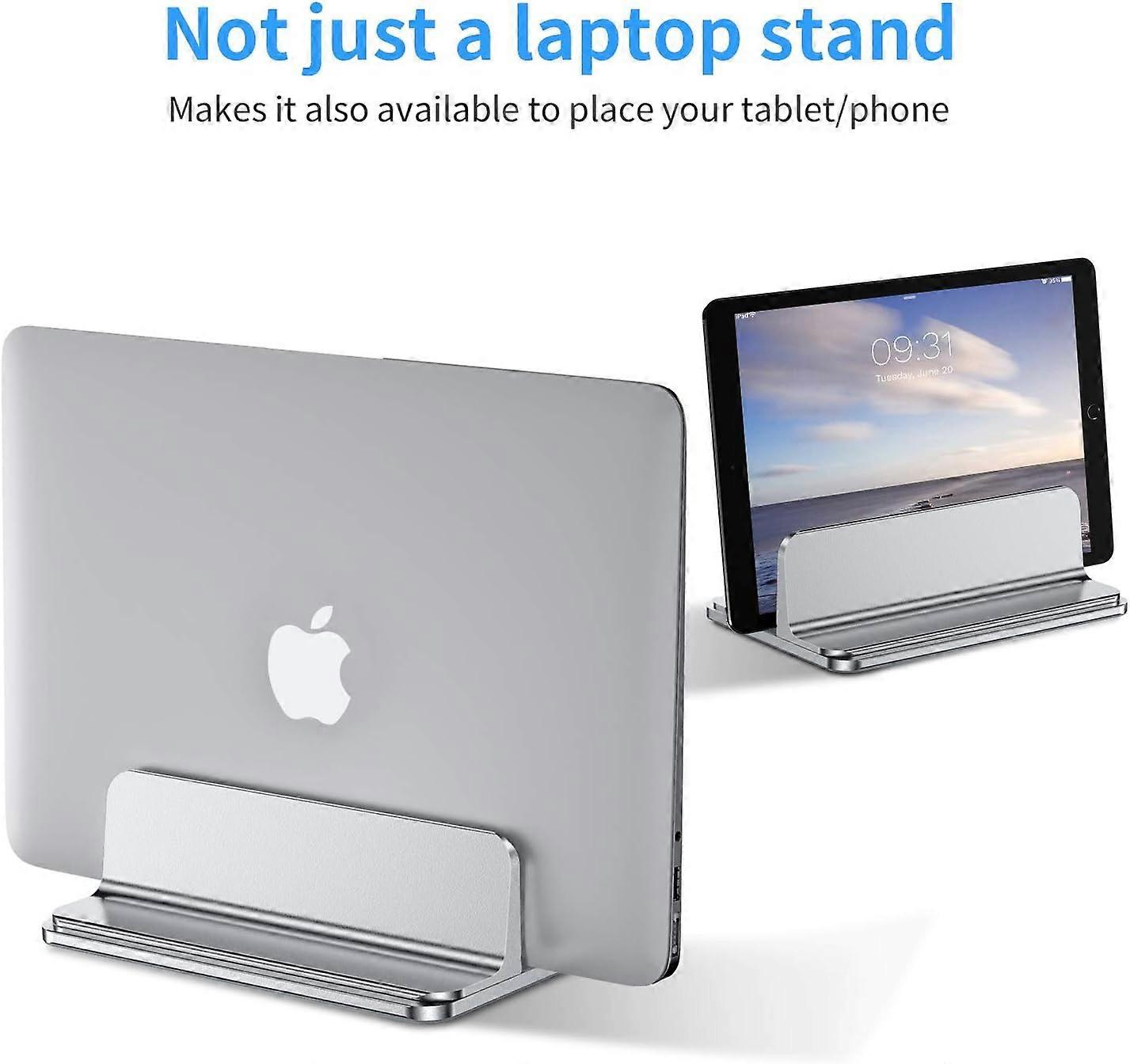 Vertical Laptop Stand, Adjustable Aluminum Laptop Stand Desktop Laptop ...