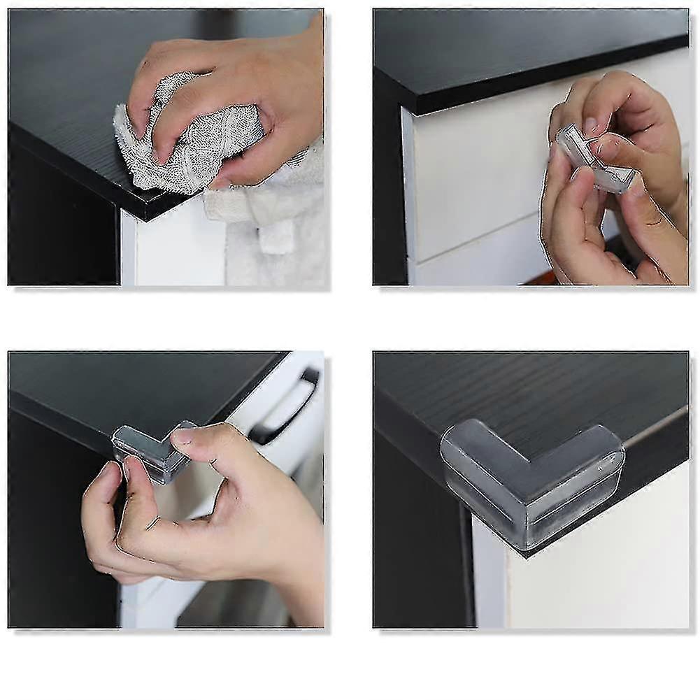 Corner Guards (12 Pack) Clear Corner Protectors High Resistant Adhesive ...