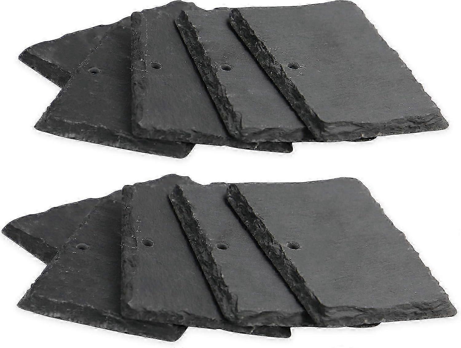 Set of 10 Plant Labels, Reusable Slate Plant Markers Natural ...