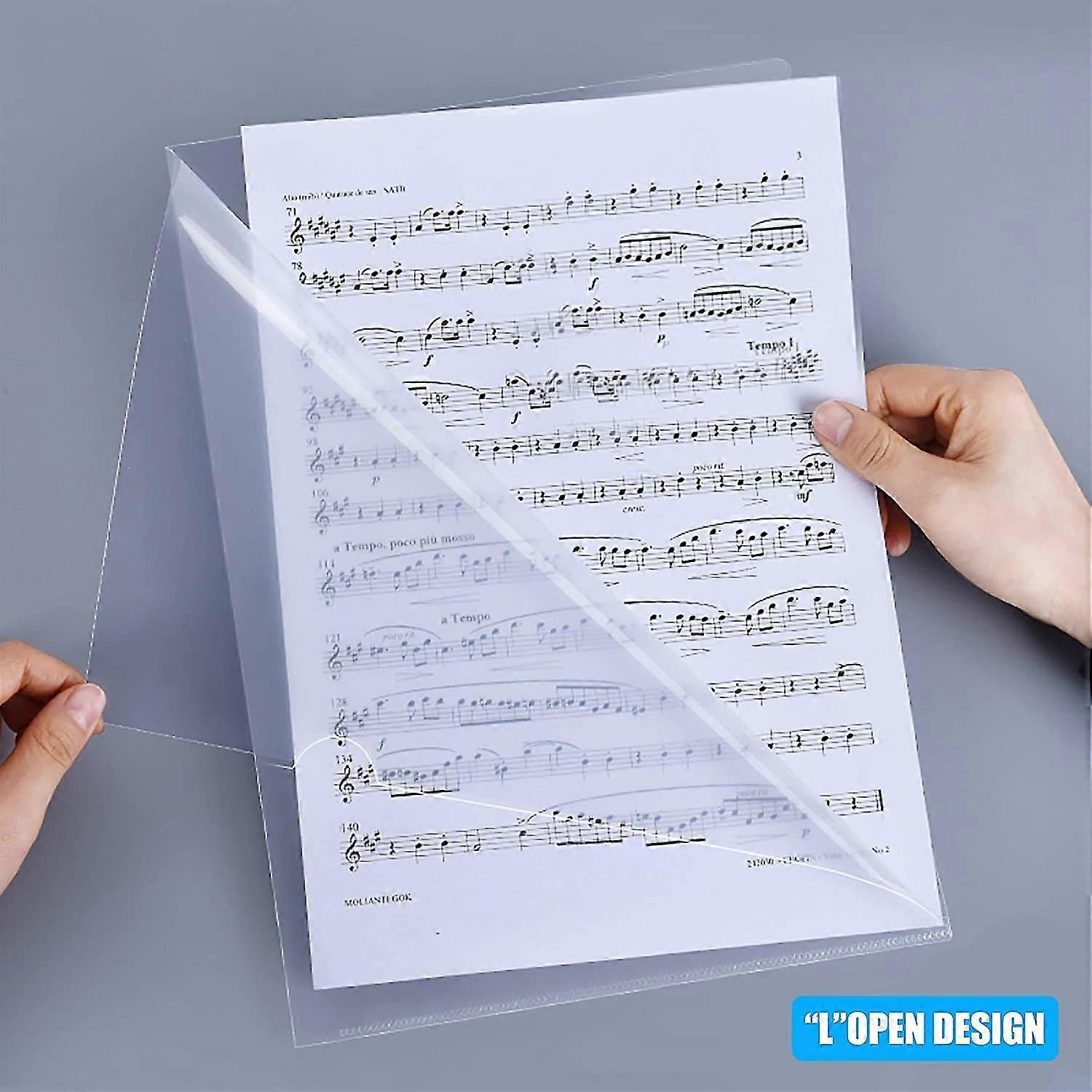 30 Pack Clear Document Folder Copy Safe Project Pocket L-type Clear ...