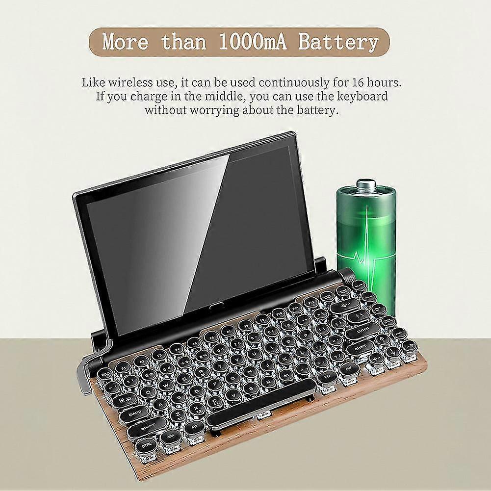 Retro Typewriter Keyboard Wireless Bluetooth Mechanical Keyboards 83 ...