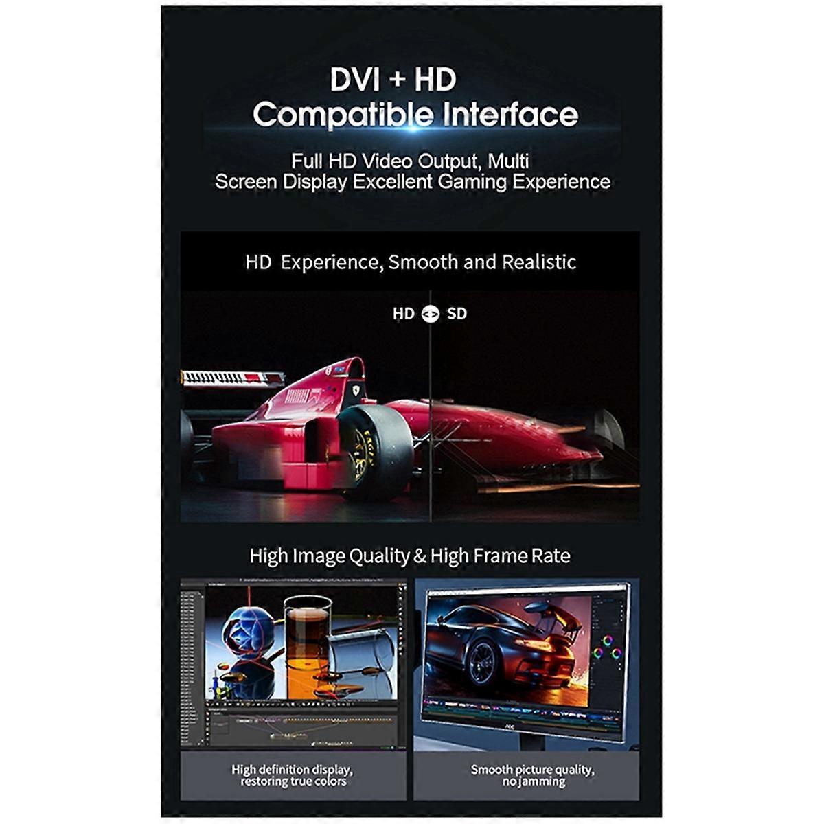 GT740 4GB DDR5 Discrete Graphics Card with HDMI-Compatible VGA DVI Port ...