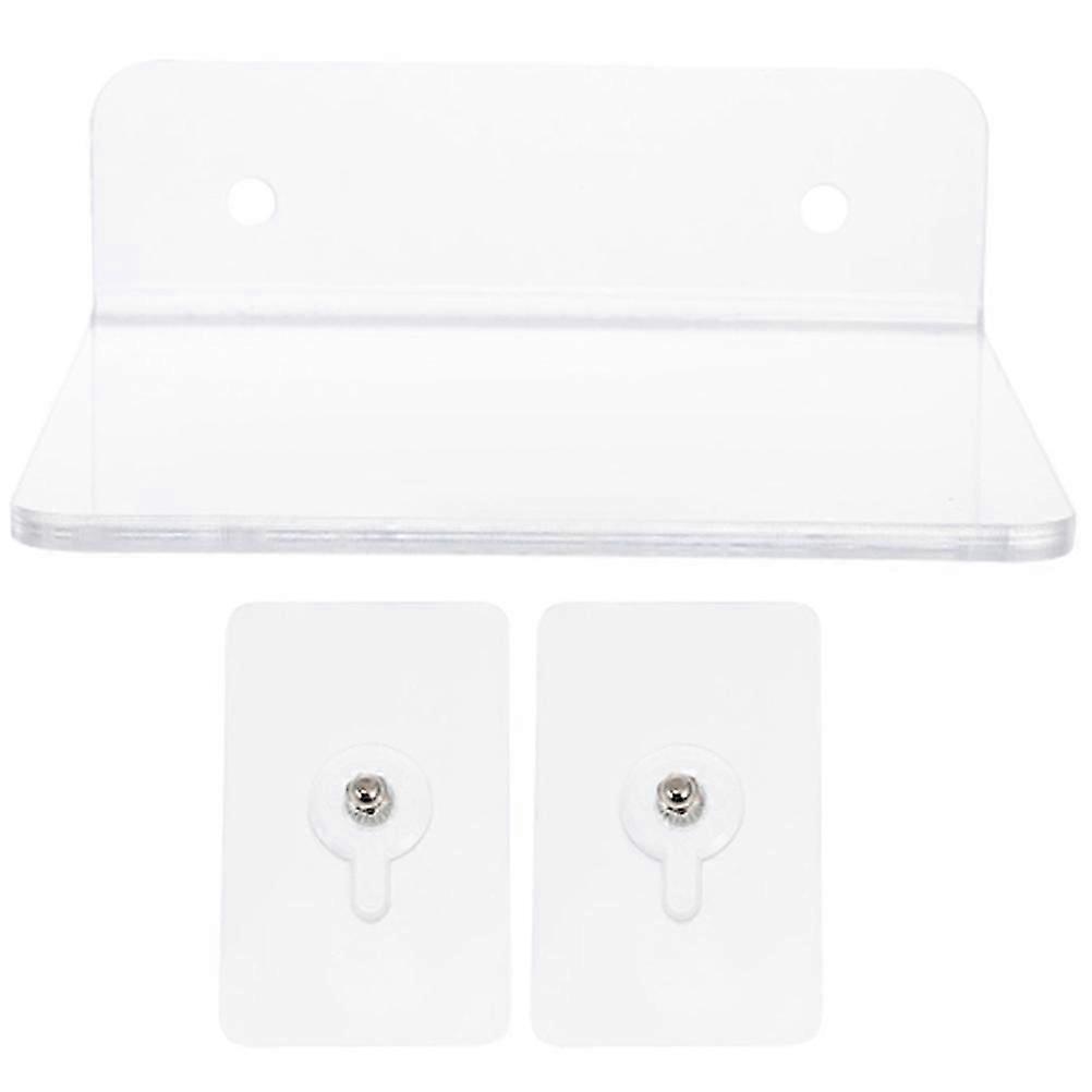 Punch-free Floating Shelf Transparent Acrylic Storage Shelf Wall ...