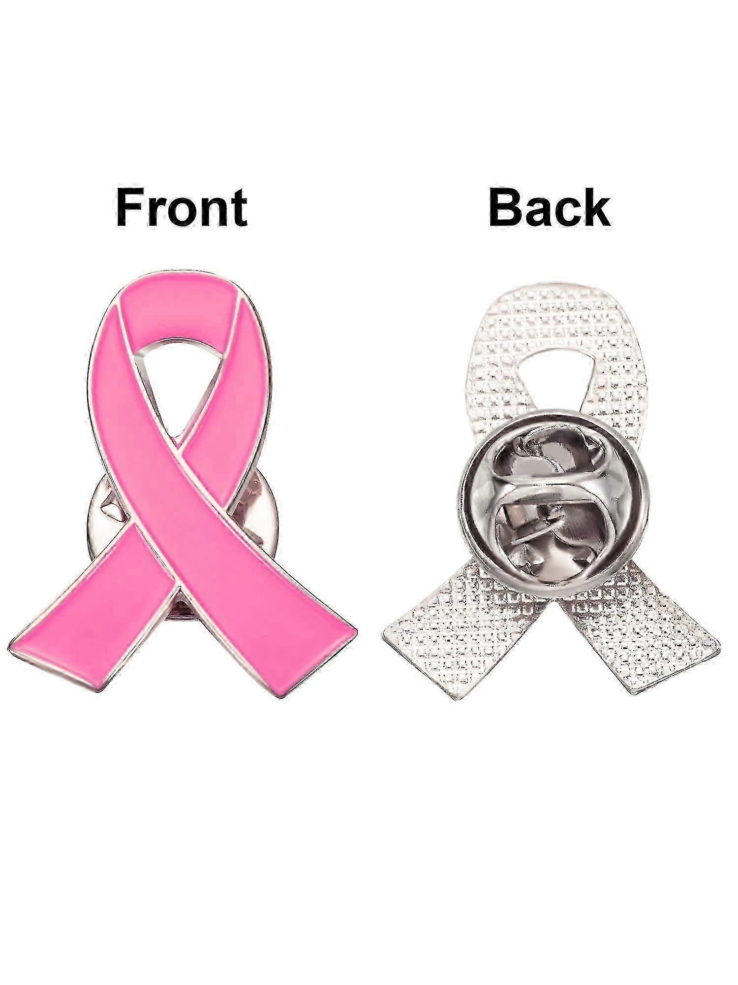 25pcs Pink Ribbon Breast Cancer Awareness Lapel Pins Brooch for Women ...