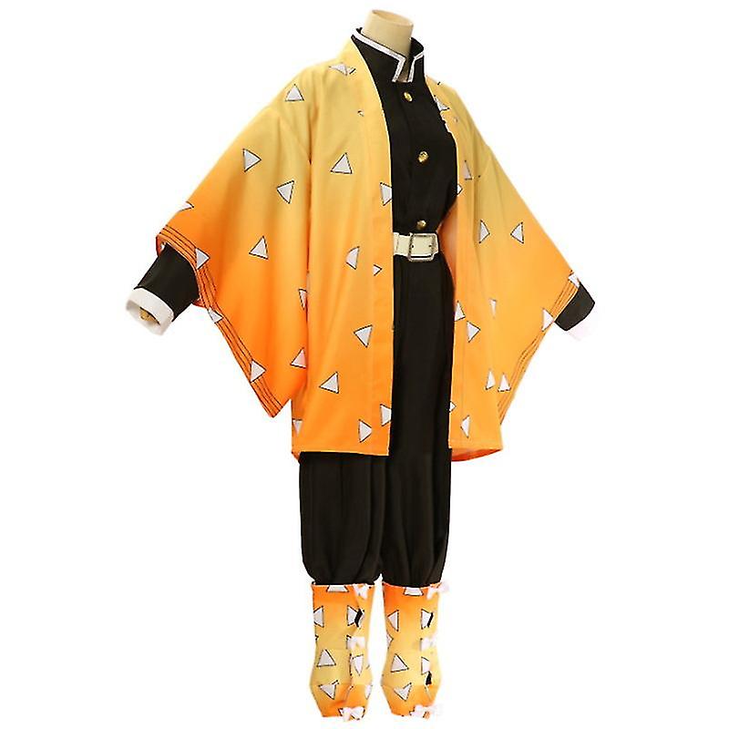 Adult Kids Anime Demon Slayer Kimetsu No Yaiba Agatsuma Zenitsu Cosplay ...