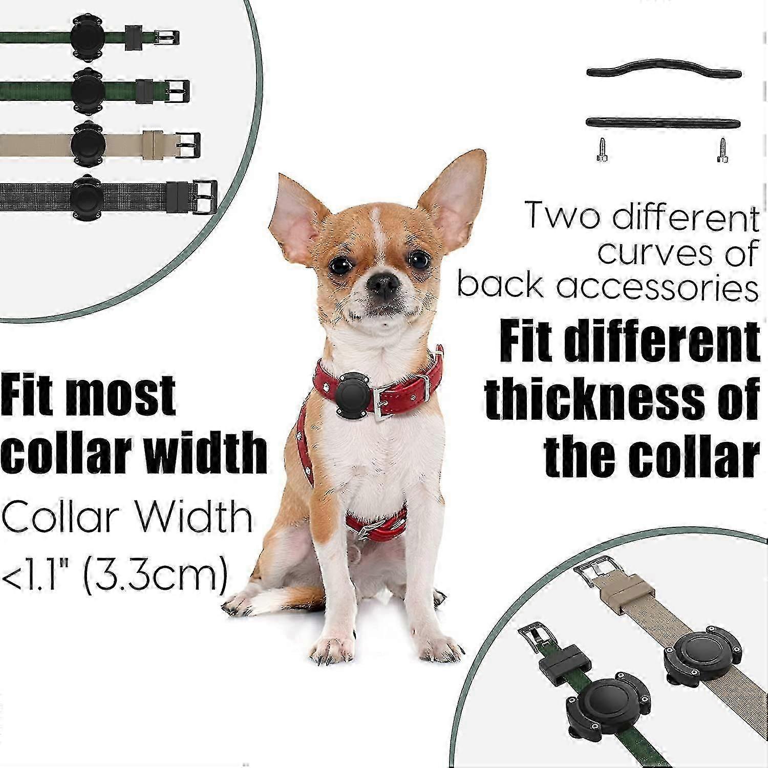 Ipx8 Waterproof Airtag Dog Collar Holder, Durable Hard Anti-scratch ...