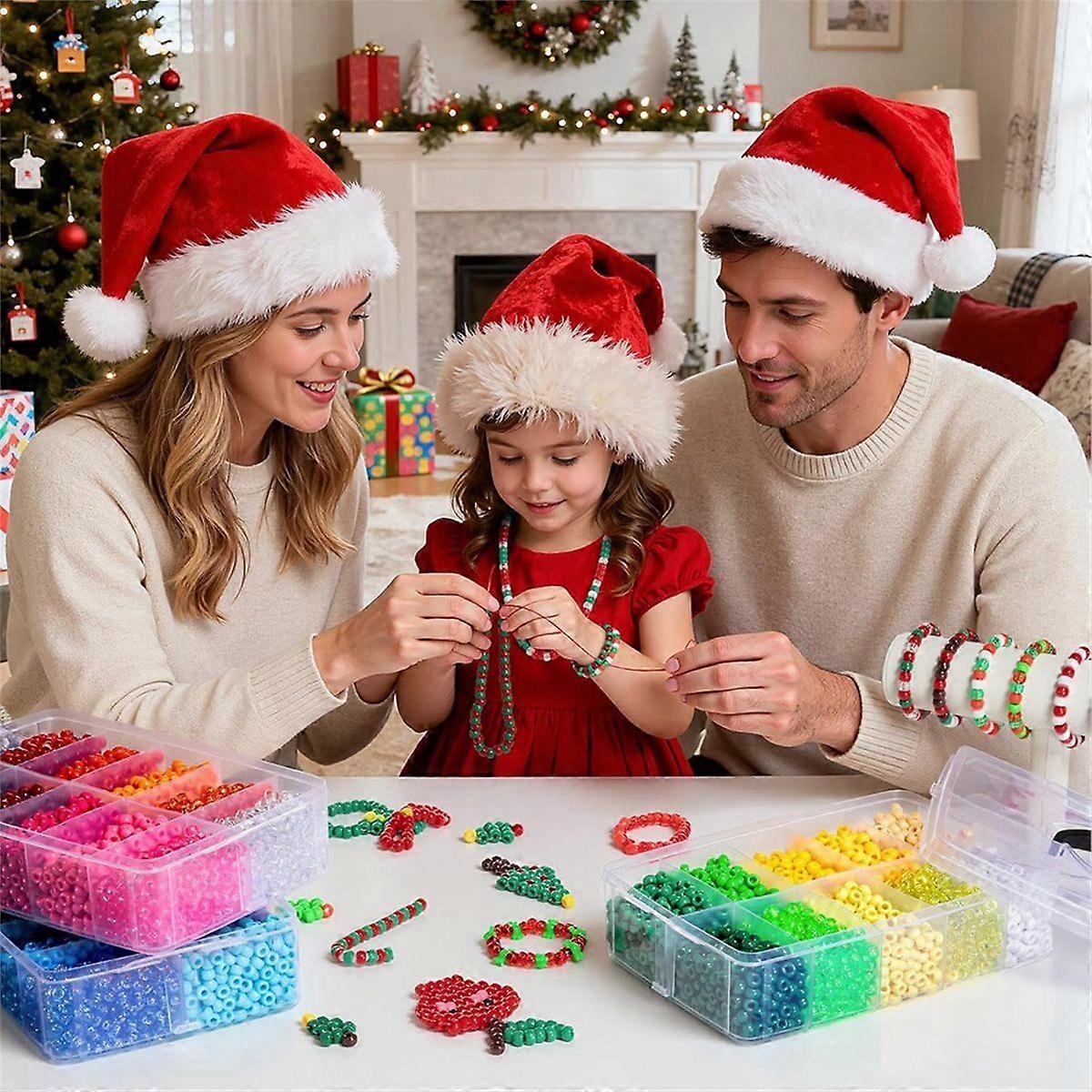 10000Pcs Beads Bulk, 30 Colors Rainbow Kandi Beads for Hair Braiding ...