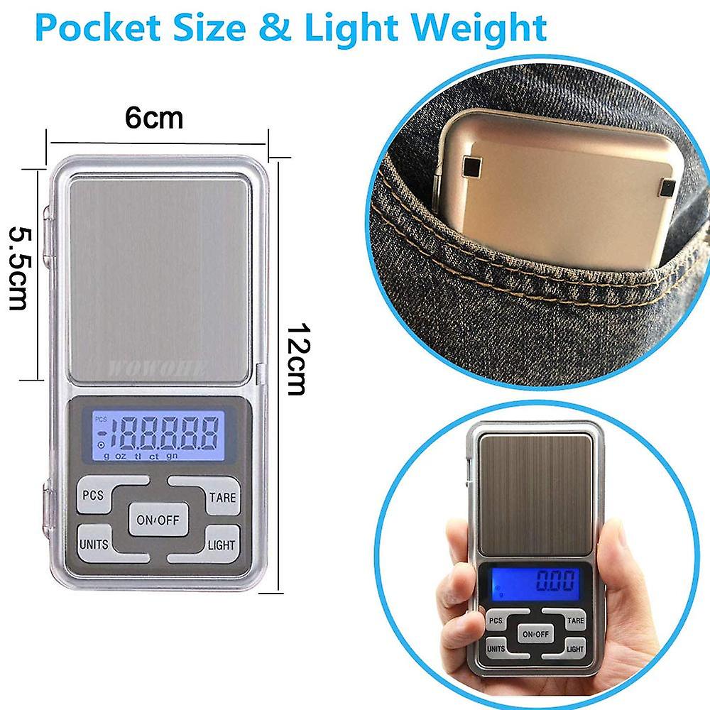 Digital Pocket Scales Gram Food Scale Capacity 500g Kitchen Portable Scale Small Mini Cooking ...