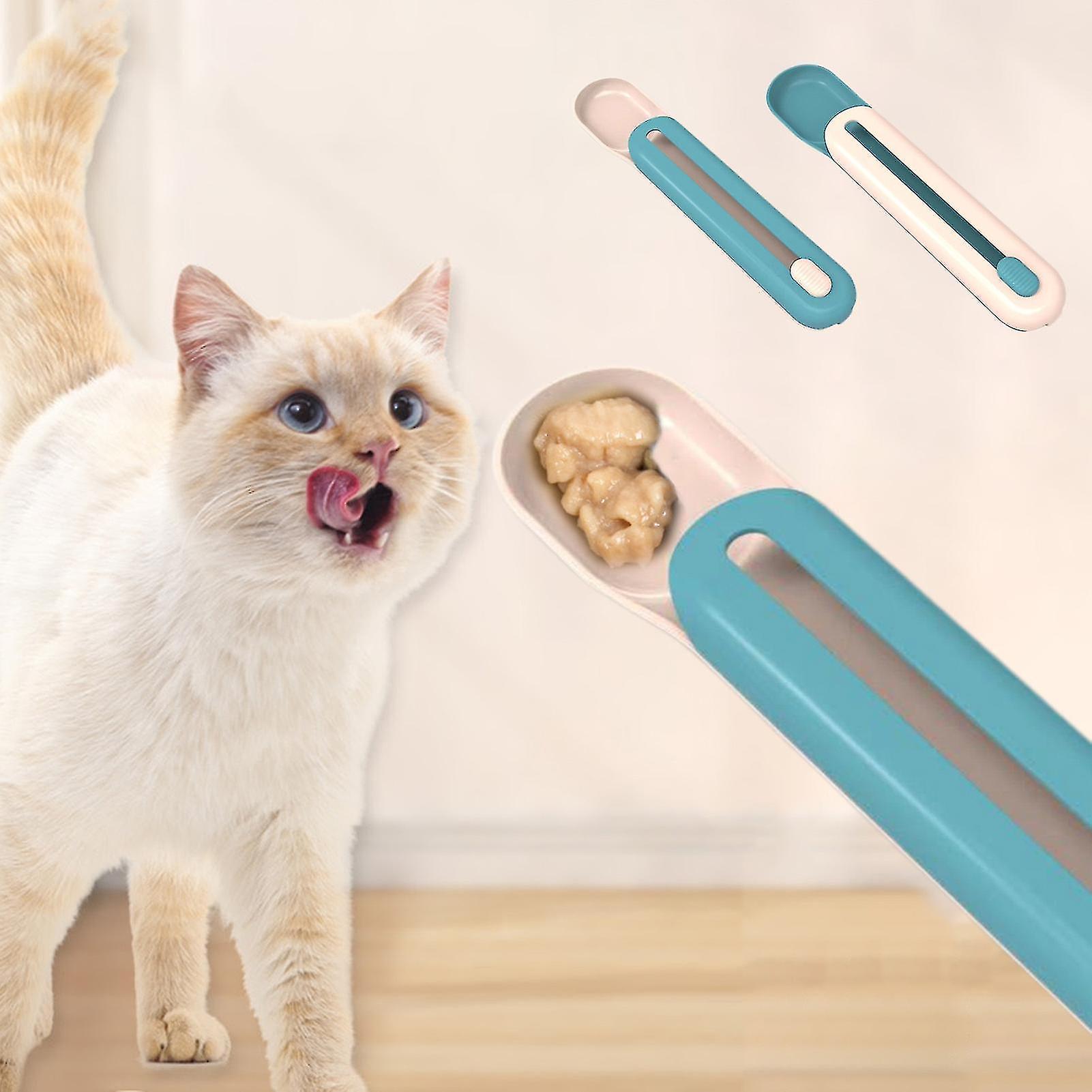 Pet Food Spoon Strip Squeeze Comfortable Grip Compact Pet Cat Liquid ...