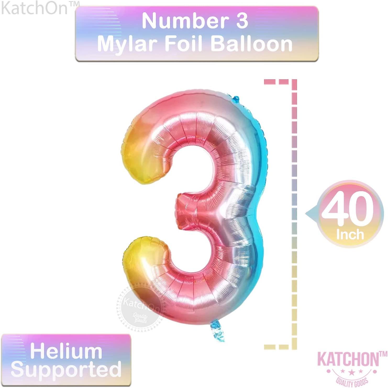 Huge, Rainbow Number 7 Balloon - 40 Inch | 7 Balloon Number For 7th ...