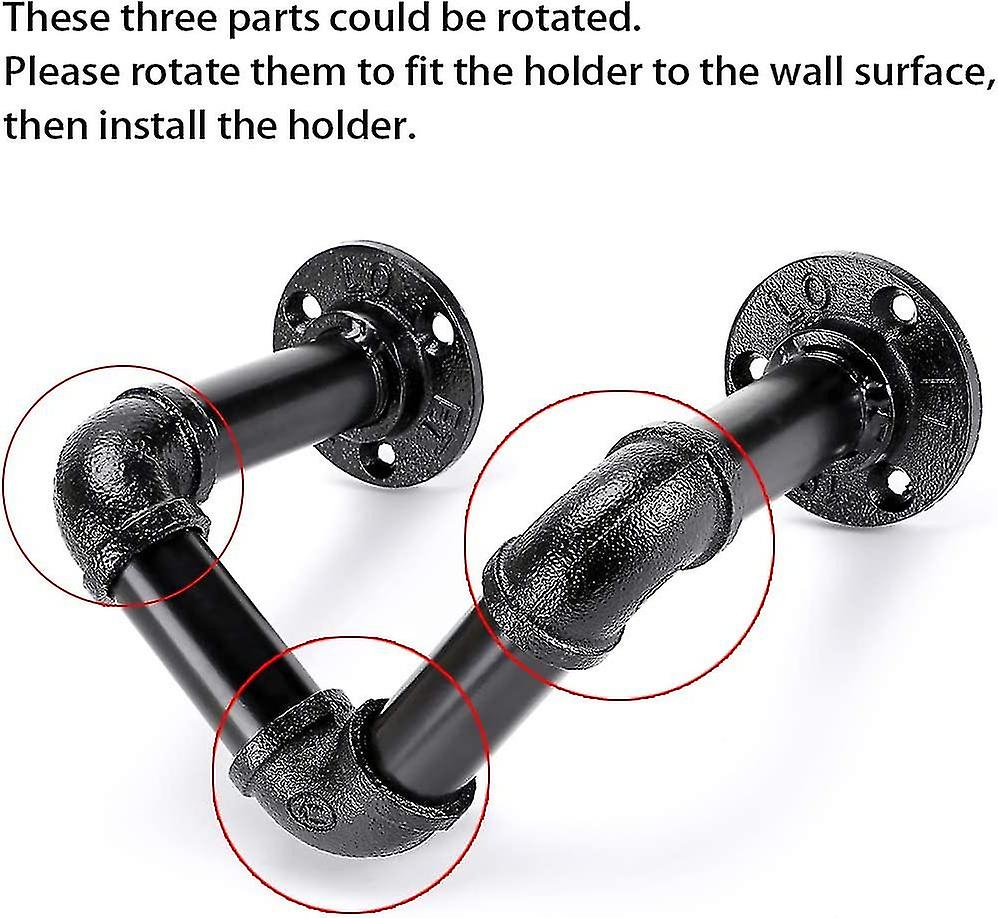 Vintage Industrial Pipe Triangle Towel Hanger Holder - Wall Mounted ...