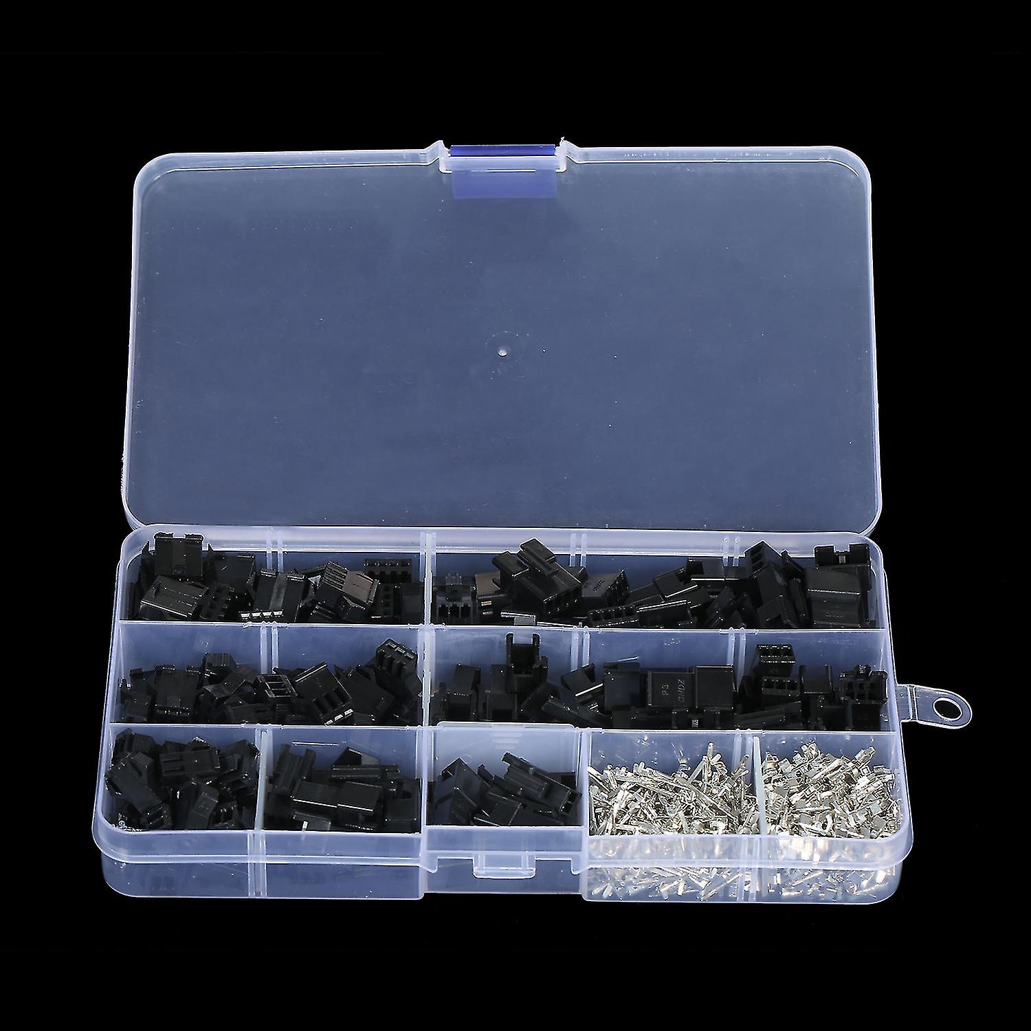 480pcs Jst Sm 2.54mm Pitch 2-pin 3-pin 4-pin Connector Housing Assortment Kit Female And Male ...