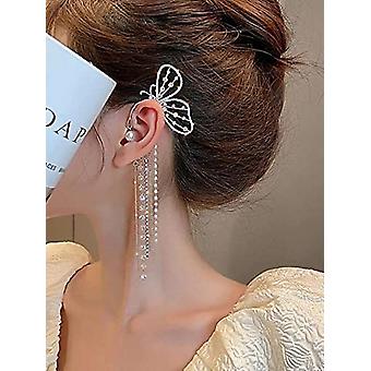Zircon Butterfly Earrings For Women Butterfly Ear Cuff Rhinestone Wrap ...
