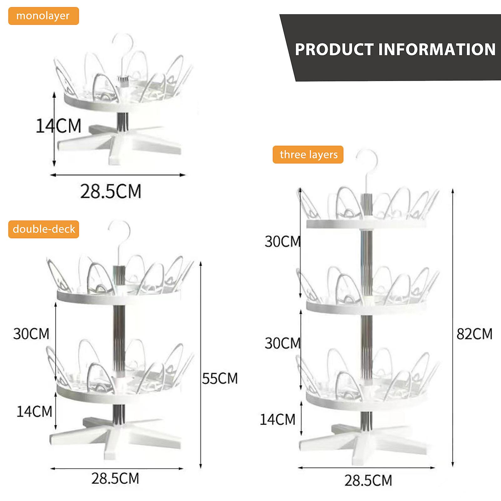 Revolving Shoe Rack Plastic Standing Circular Spinning Shoe Organizer ...