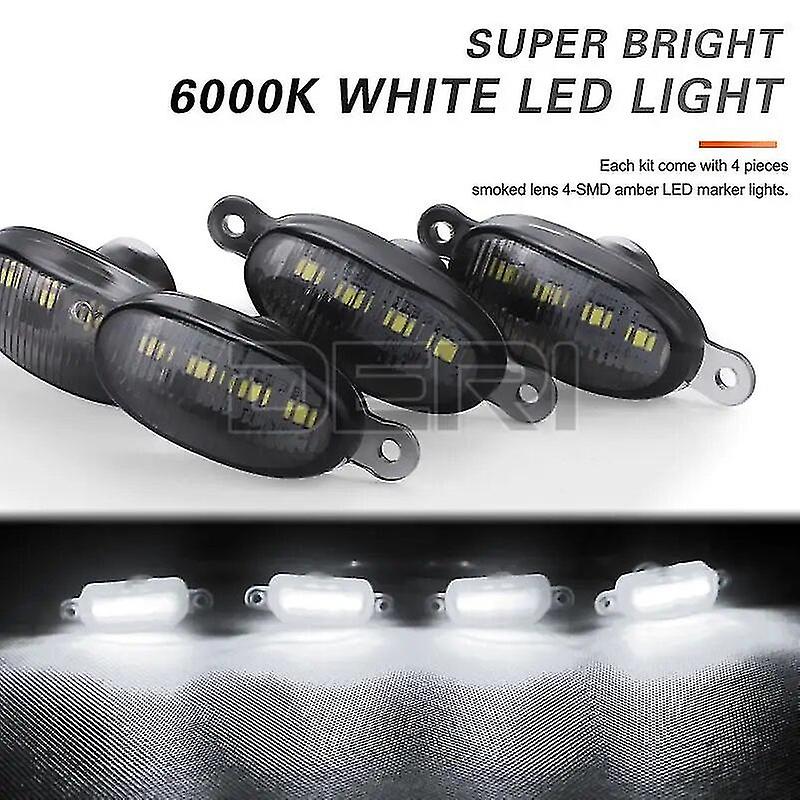 Car Front Grille Grill Led Light Smoke Raptor Style White Car Front ...