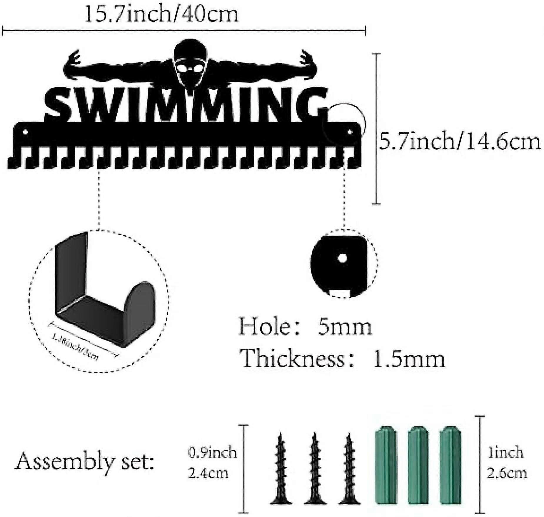 1set Swimming Swimmer Sport Medals Hanger Athlete Awards Display Stand ...