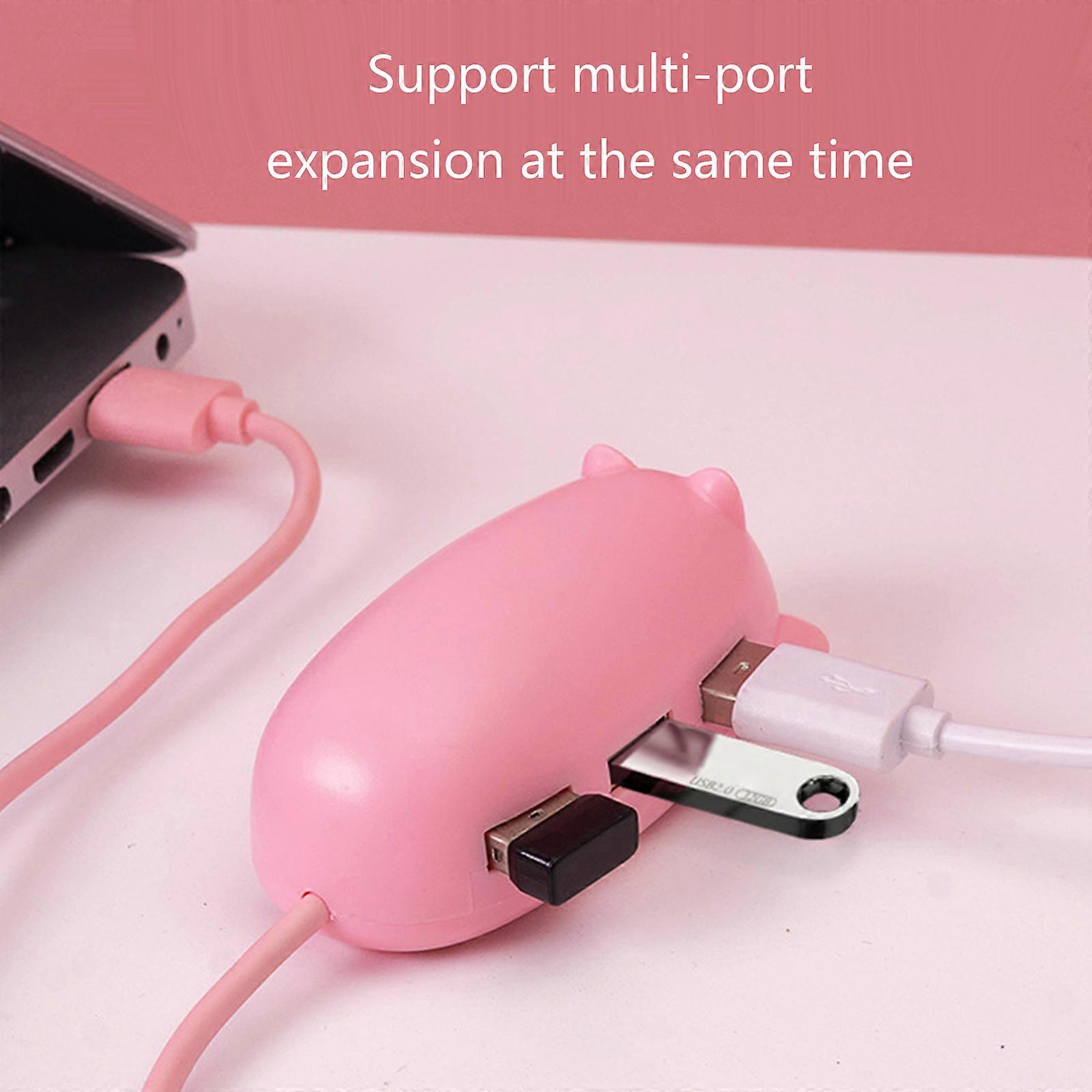 Cartoon Pig USB Hub 3 Port 2.0 USB Splitter Expander for Laptop PC ...