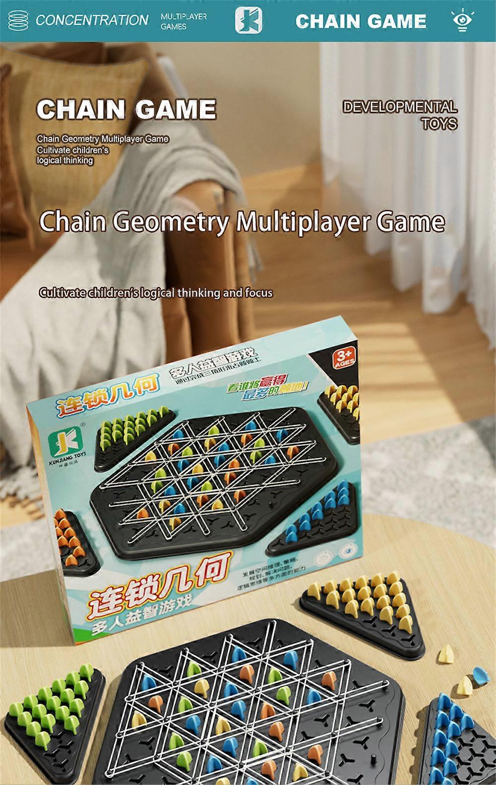 Funny Chain Triangle Game, Interactive Peg Game Triangle Chess Board Game | Fruugo UK