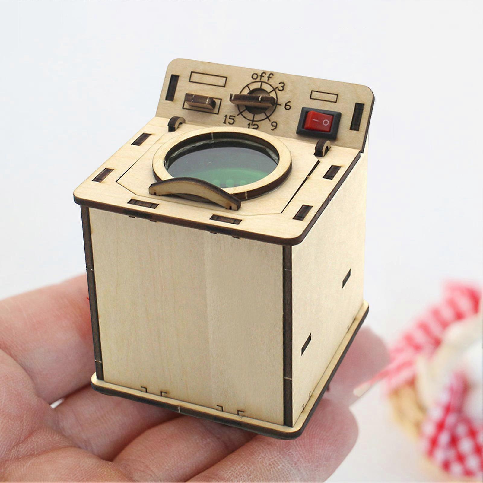 Washer Model Toy Easy to Assemble Hands-on Ability Training Wooden DIY ...