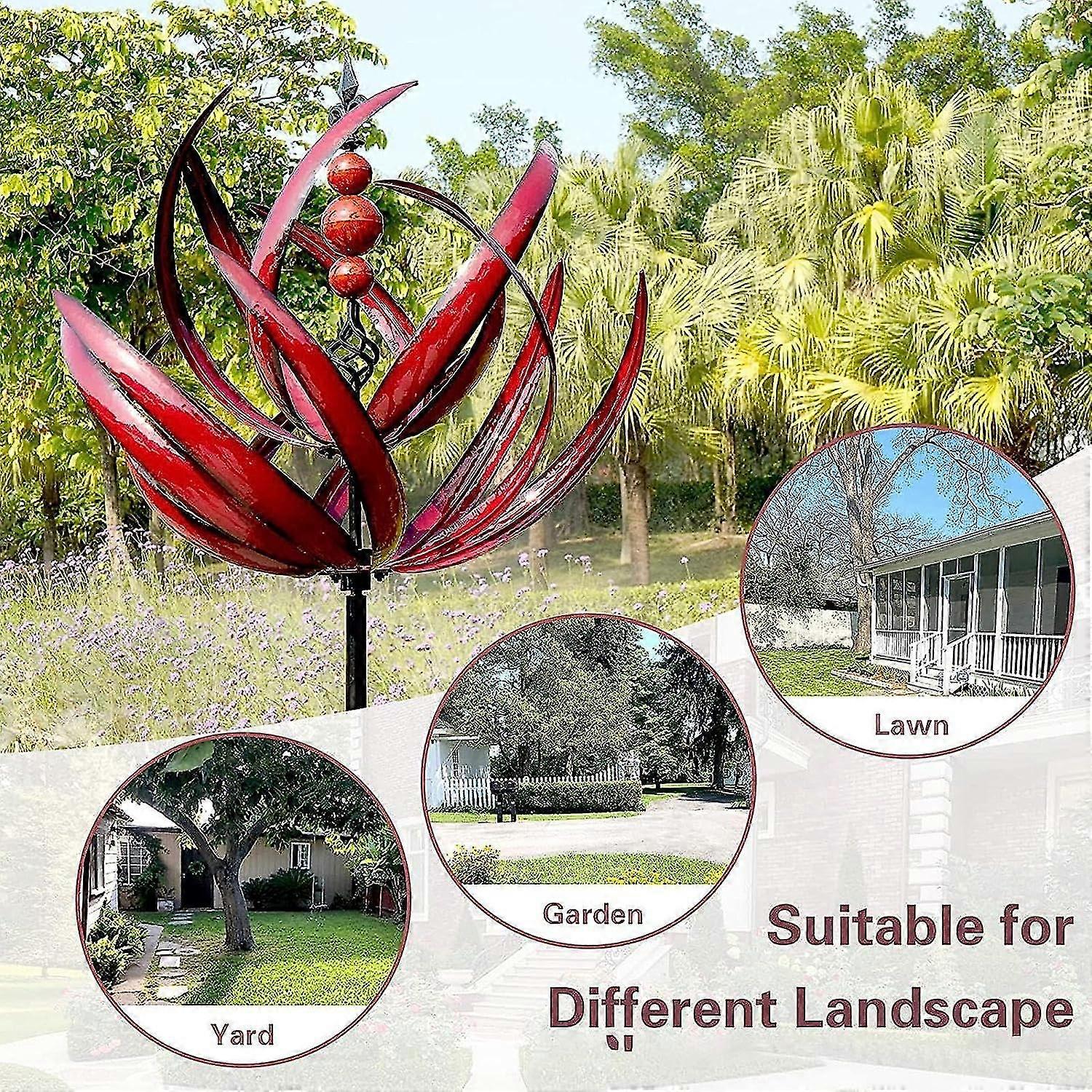 Outdoor Wind Spinner, Wind Spinner Rotator, Unique And Magical Metal ...