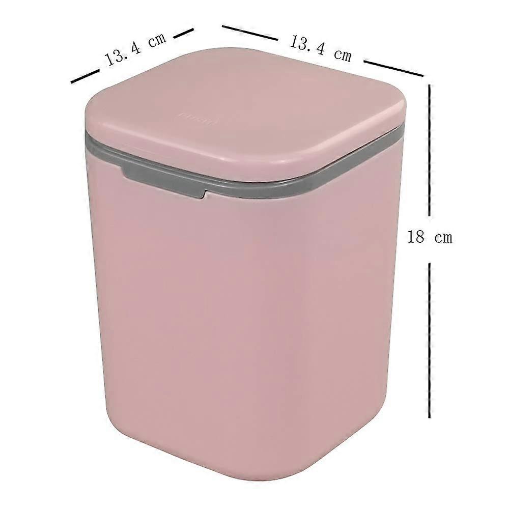 Mini trash can with lid push button trash cansmall waste bin-pink ...