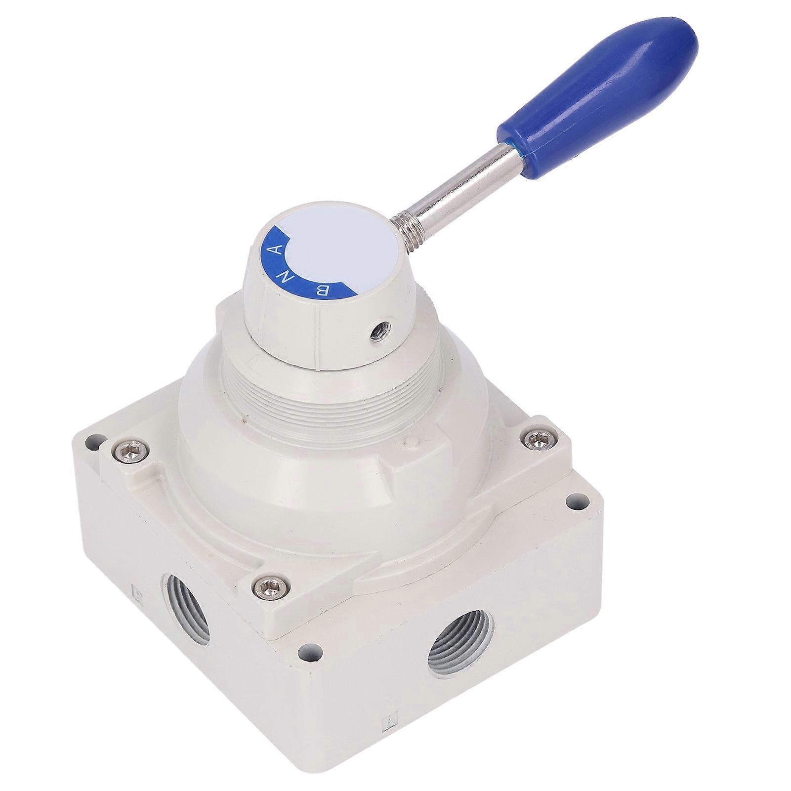 Air Hand Valve Rotary Lever 2 Position 4 Way Pneumatic Flow Control ...