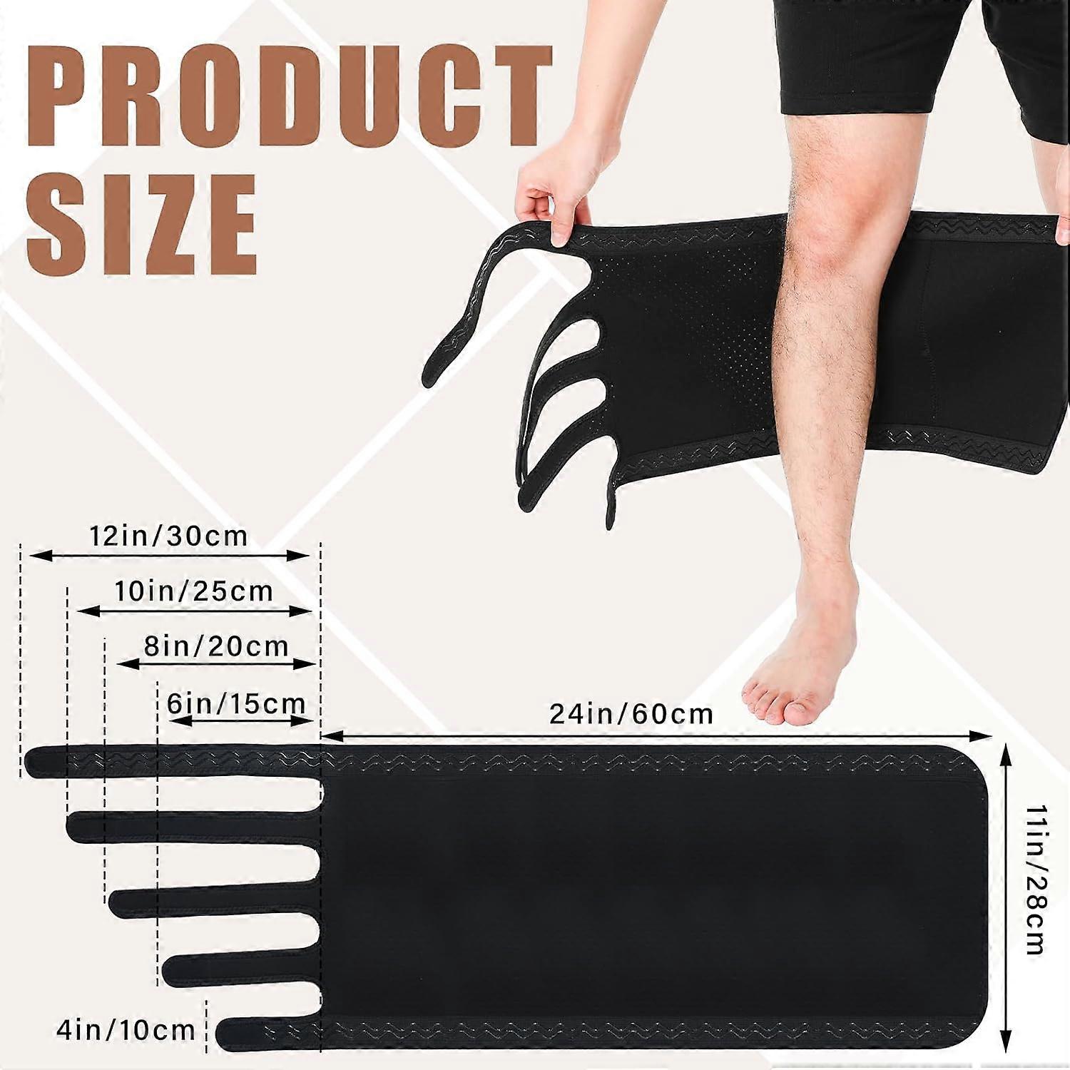 2 Pcs Calf Compression Wraps for Legs Adjustable 5 Strap Leg Wraps for ...