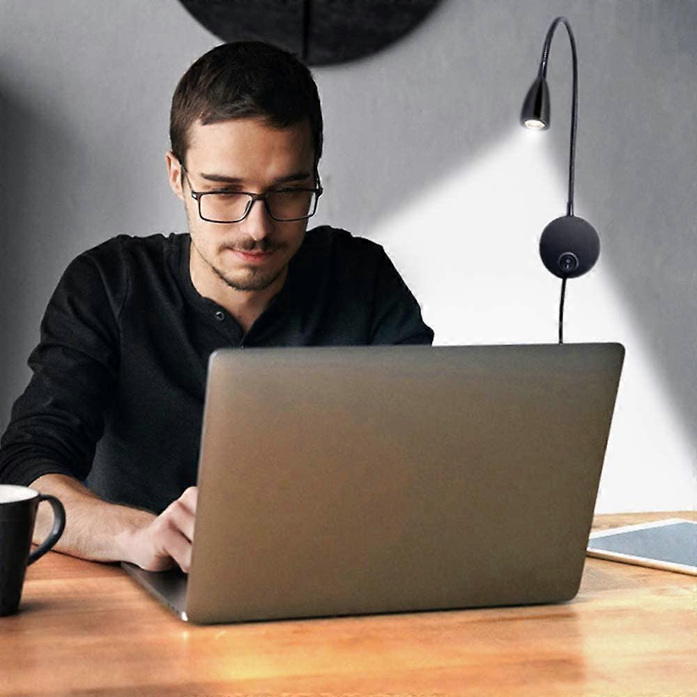 LED wall lamp reading light, 360 rotation, bedside lamp, flexible ...