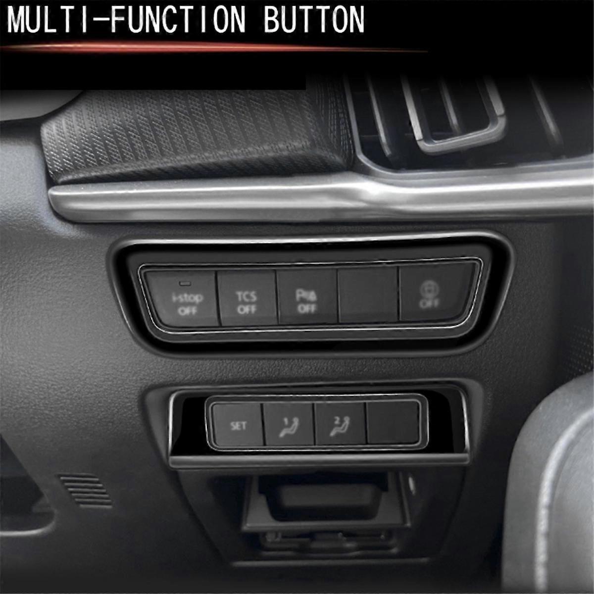 Car Gloss Black Multifunction Button Trim Frame Cover for -60 2022-2023 ...