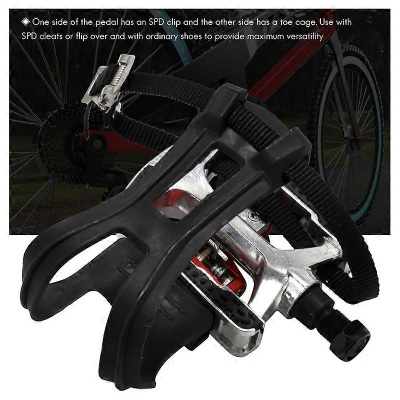 SPD Pedals For Spin Bike With Toe Cages For Shimano Clip Pedals Indoor ...