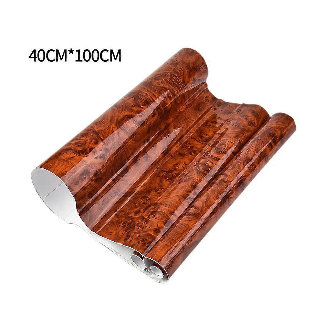 Car Dashboard Panel High Glossy Wood Grain Vinyl Trim Film Sticker ...