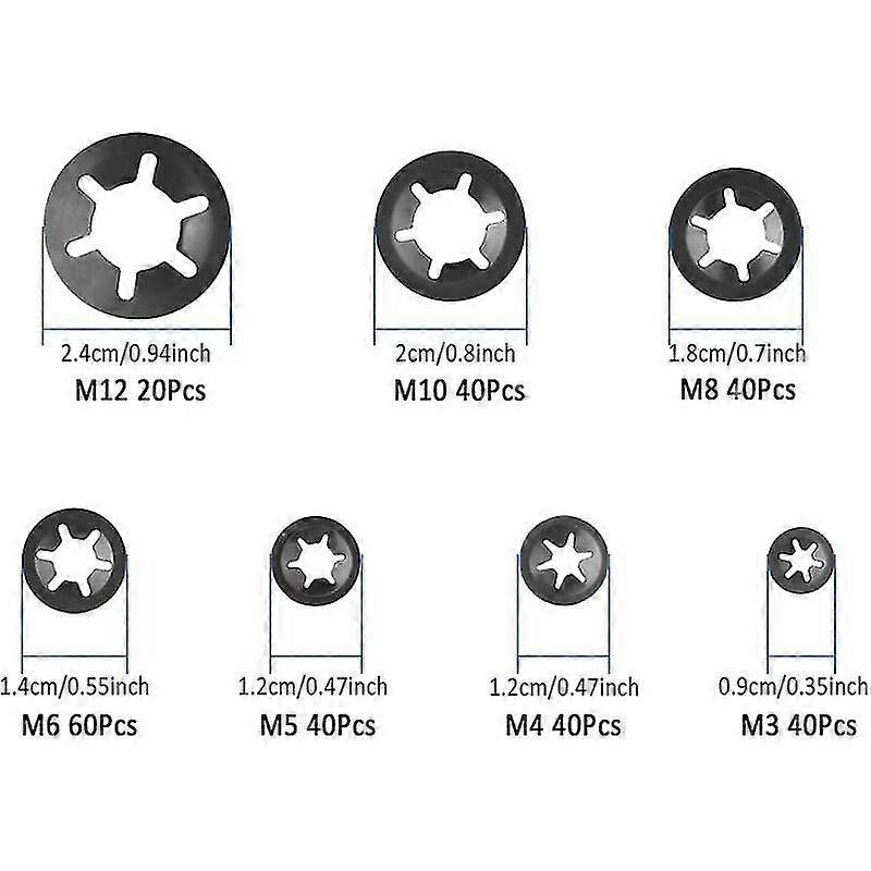 280 Pcs Lock Washers Lock Washers, Steel Lock Washers Quick Lock ...