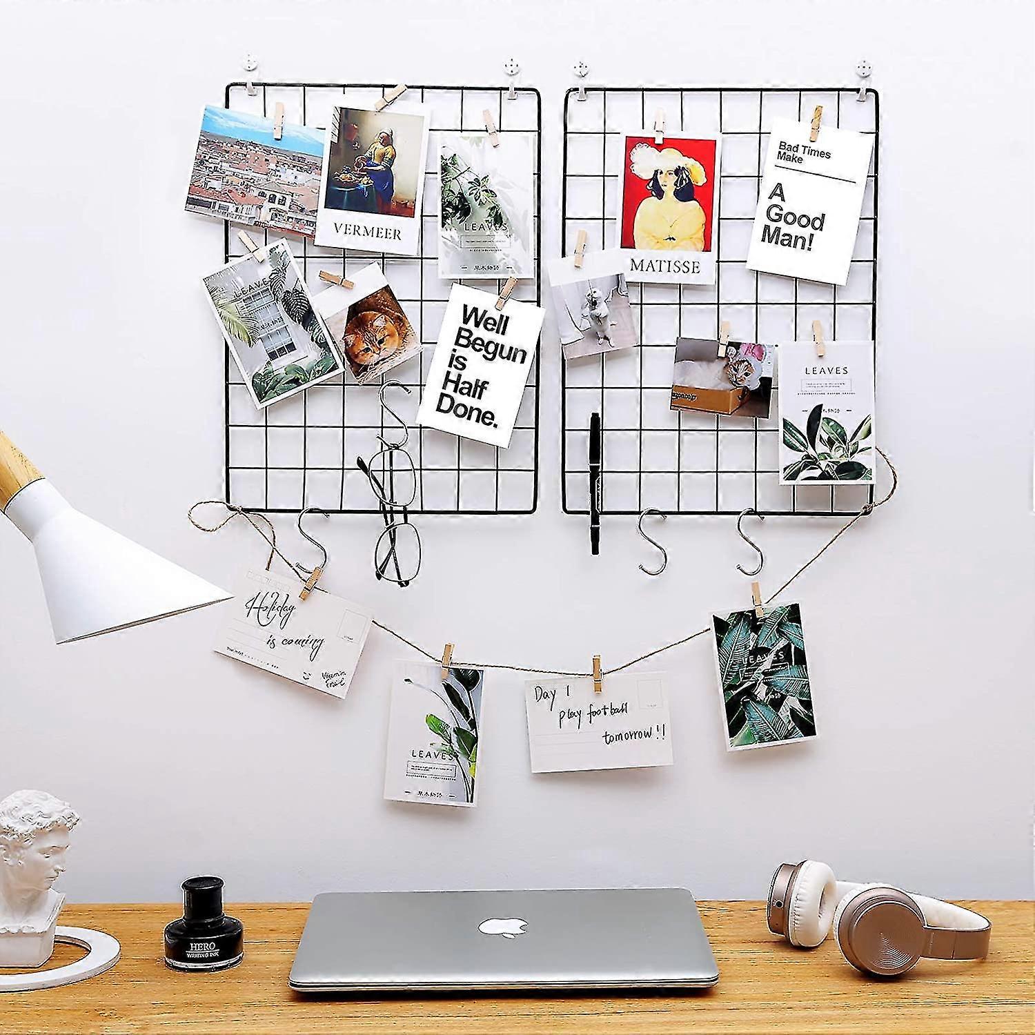 Photo Wall Made Of Wire Mesh, Wall Decor, Wall Grille, Diy ...