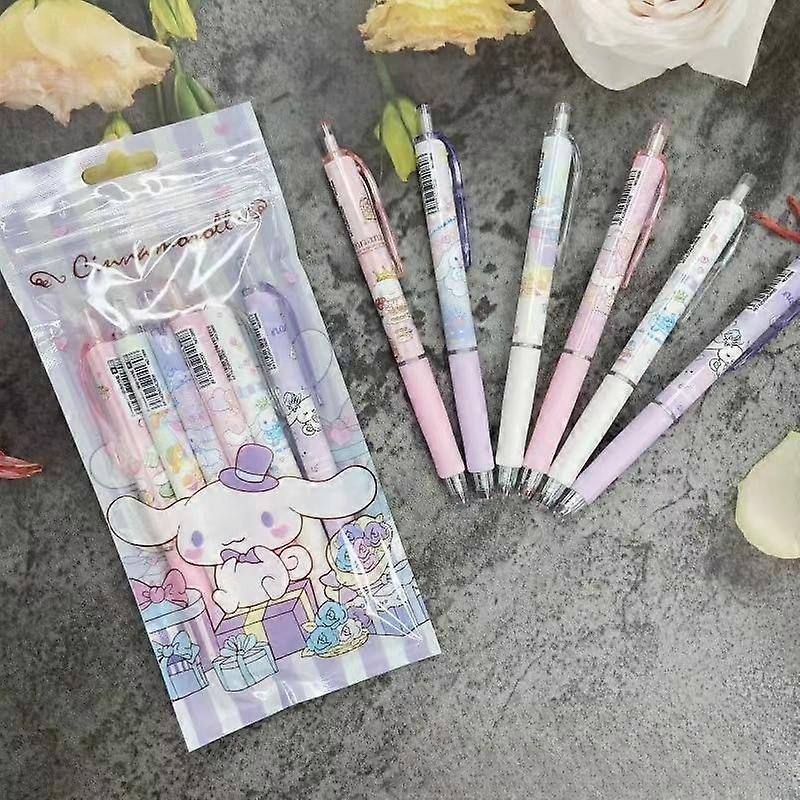 Cinnamon Roll Ballpoint Pens Set for 6, Kawaii Pens Cartoon Pen ...