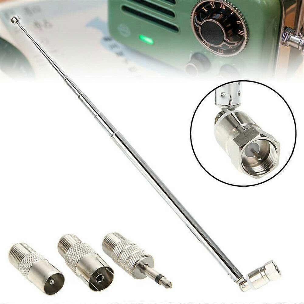 Radio Antenna Telescopic DAB FM Aerial W 3 Adapter HiFi AV Receiver ...