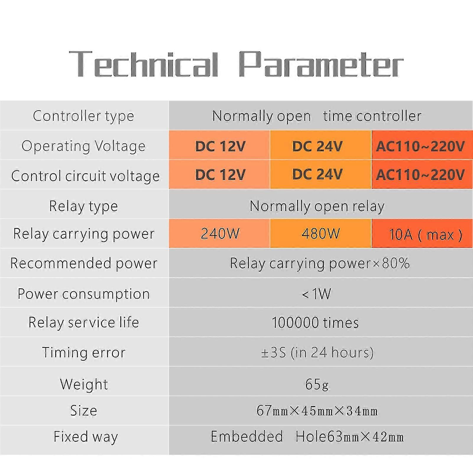 Digital Timer Relay Board Relay Module For W/ Dual For Time Display ...