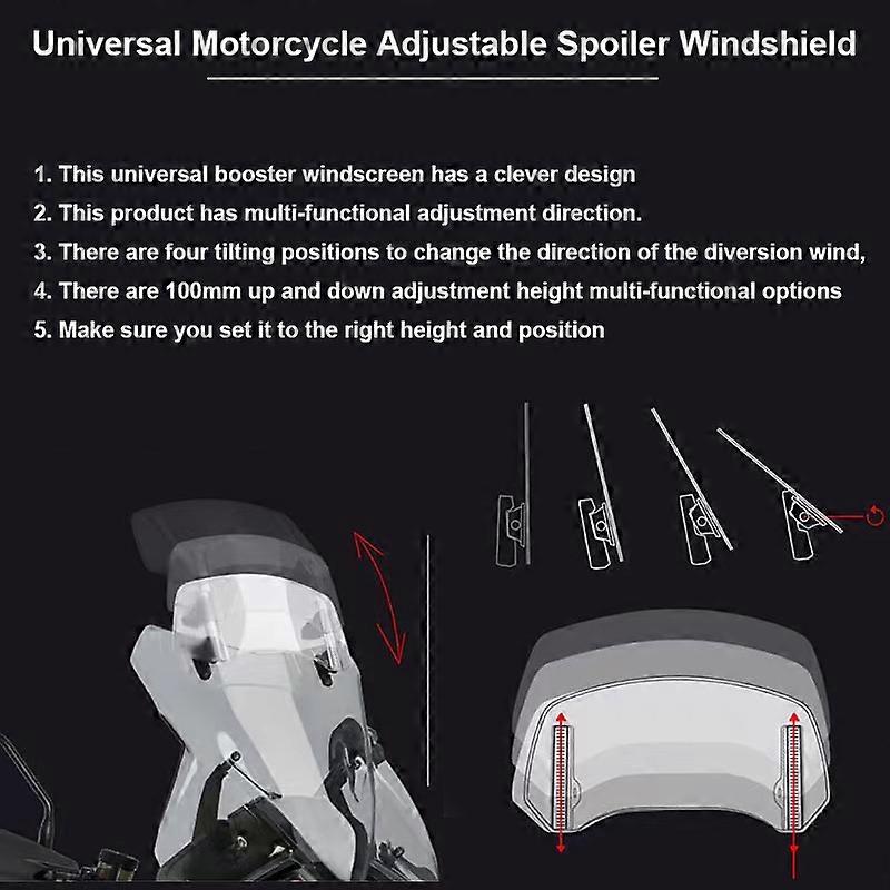 CTX700 NSS750 Motorcycle Windshield Extension Adjustable Spoiler ...