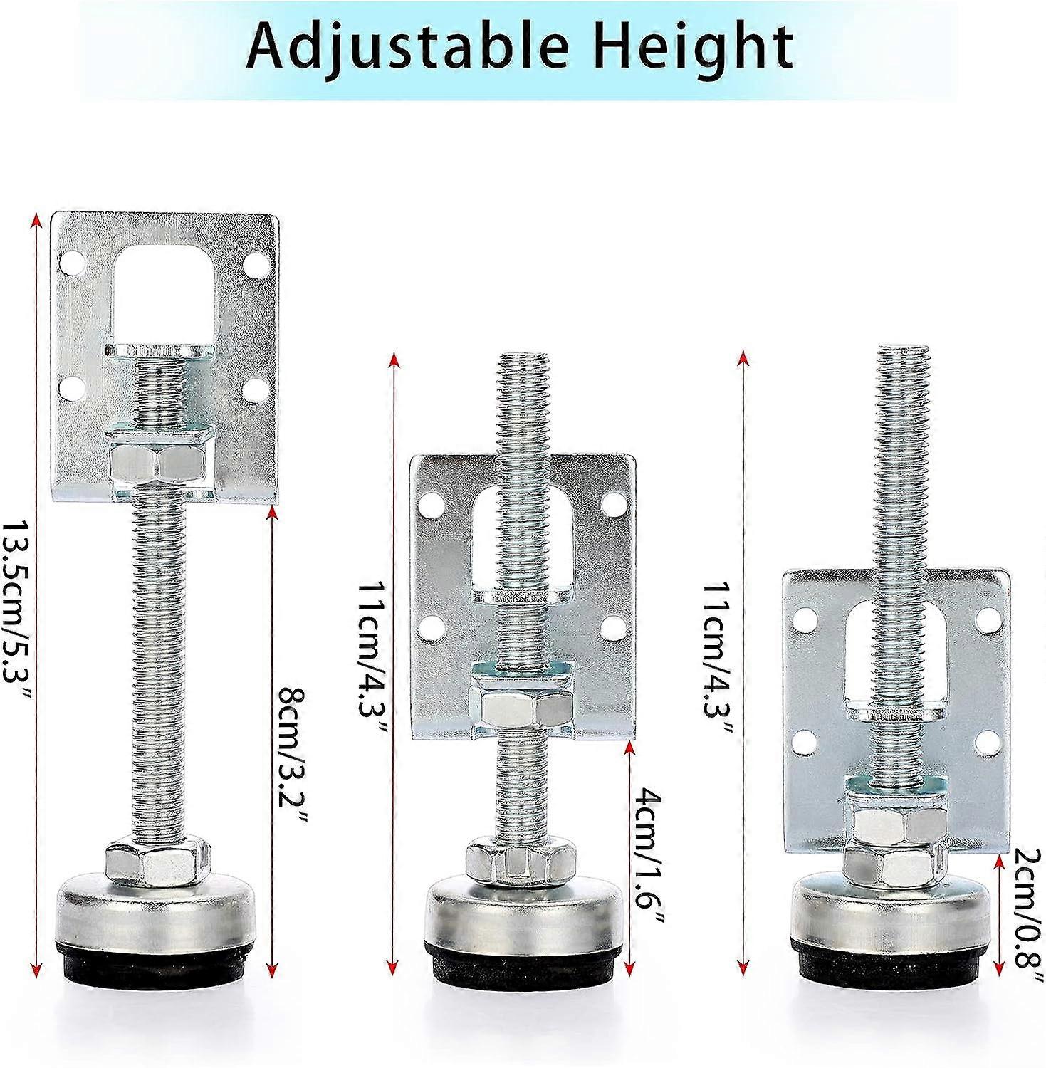 4 Packs Heavy Duty Adjustable Furniture Leveling Feets L Shaped ...