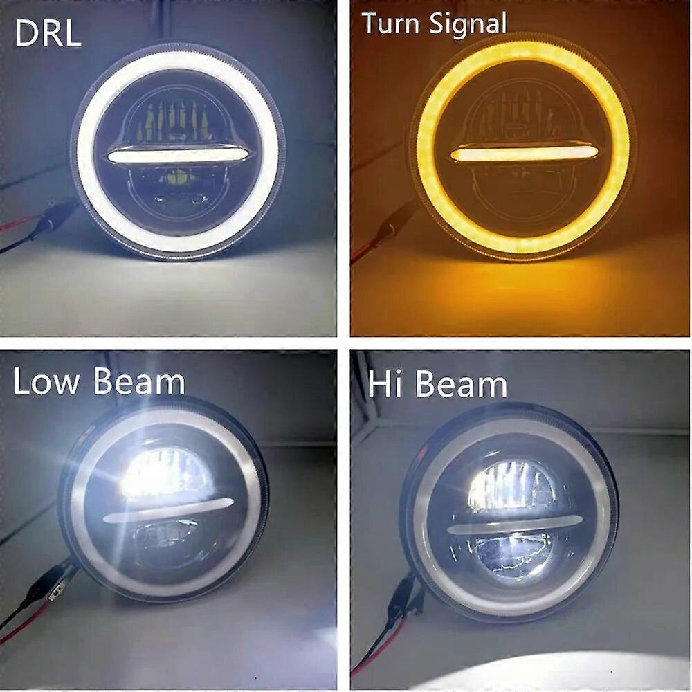 2pc 7" LED Headlights For Lada Niva Urban 4x4 Suzuki Samurai Jeep ...