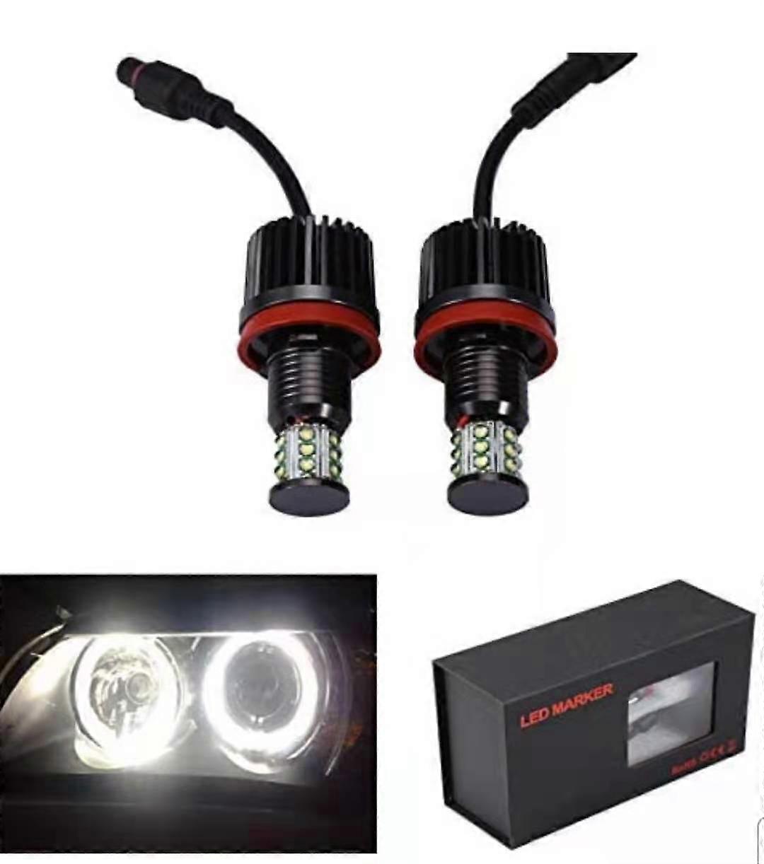 bowenx LED Angel Eyes Halo Light Bulb H8 180W CREE LED Marker Halo Light Xenon White for BMW E60 ...