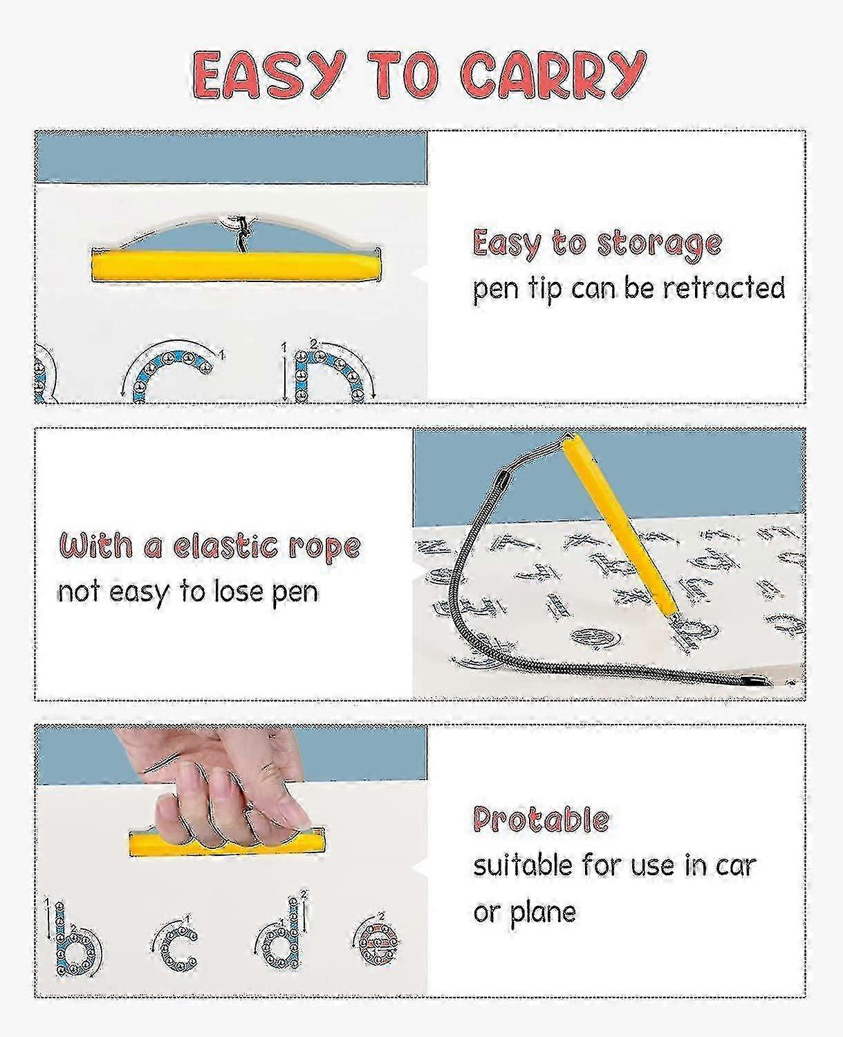 Double Sided Magnetic Letter Board - 2 In 1 Alphabet Magnets Tracing ...