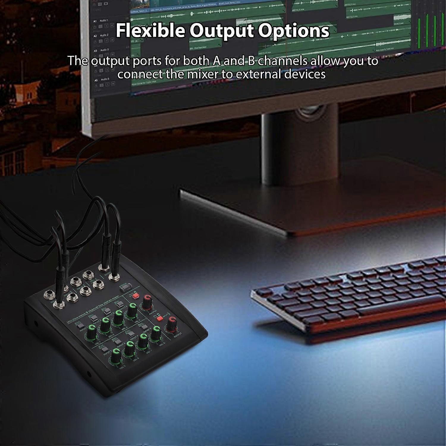 Audio Mixer 8-Channel Mixing Console for for Performances Bars Stadiums ...