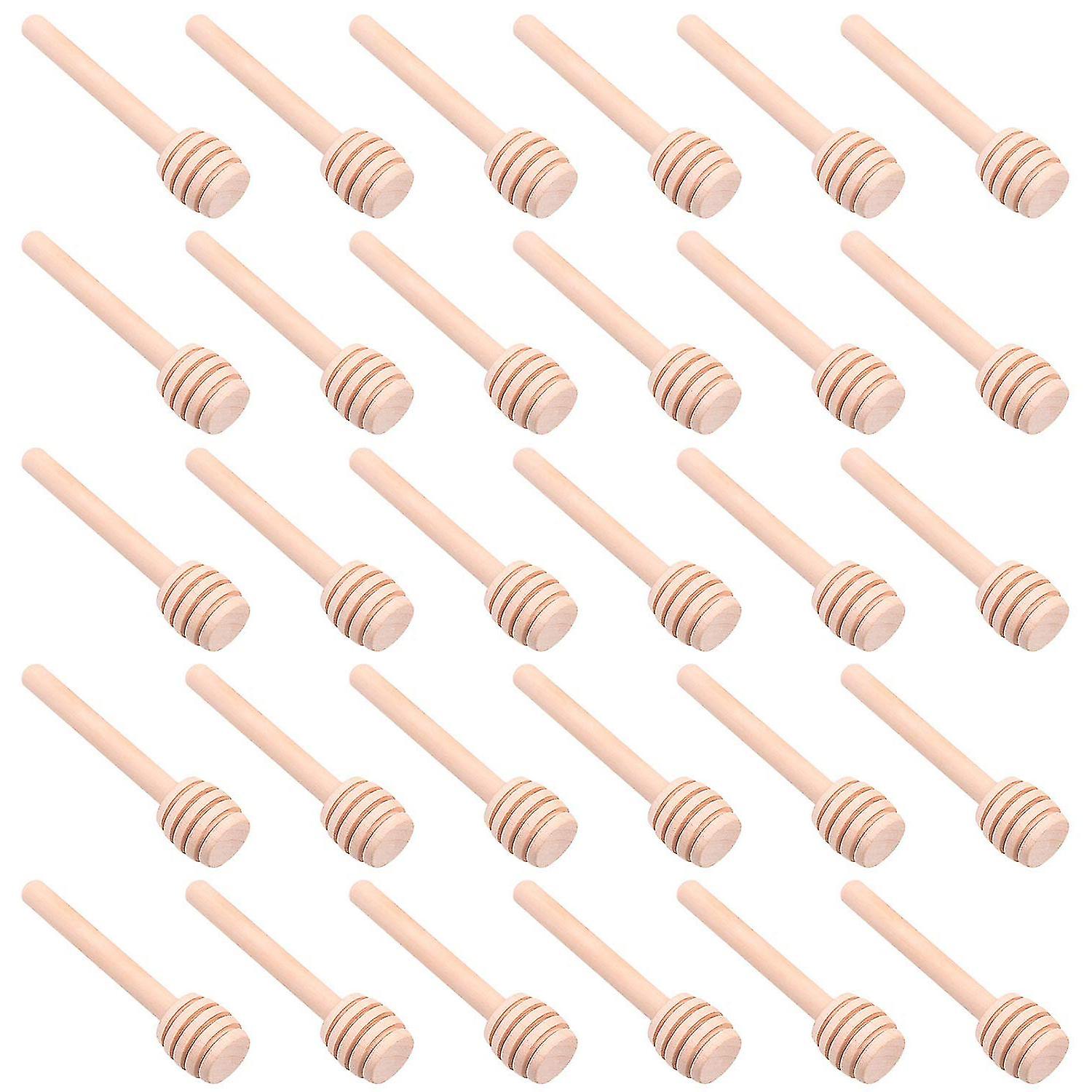 30 Pcs Mini Wood Honey Dipper Sticks, 3 Inch Server For Honey Jar ...